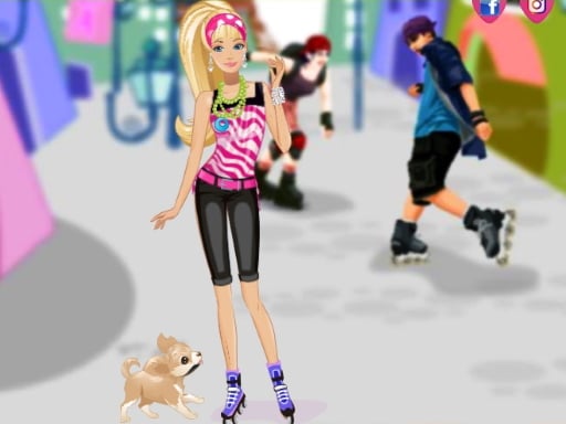 Barbie On Roller Skates - Play free online - CrazyGames-Poki