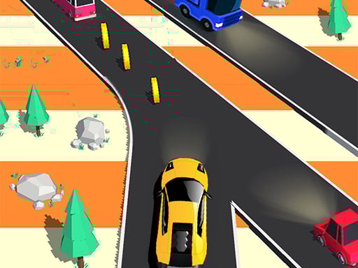 Play Traffic Car Run 2D : Car Games Game On CrazyGames