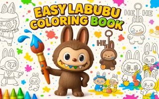 Easy Labubu Coloring Book - Play free online - CrazyGames-Poki
