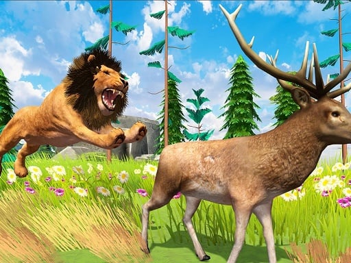 Realistic Lion Hunting Animal 2024 - Play free online - CrazyGames-Poki