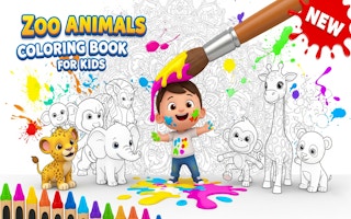 Zoo Animals Coloring Book For Kids - Play free online - CrazyGames-Poki