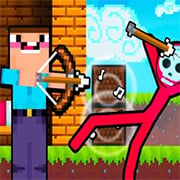 Play Noob Archer Vs Stickman Zombie - Free Online Shooting Game