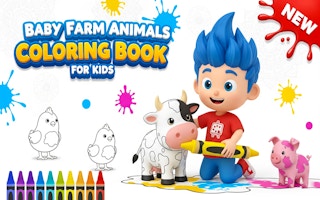 Baby Farm Animals Coloring Book For Kids - Play free online ...