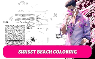 Sunset Beach Coloring - Play free online - CrazyGames-Poki