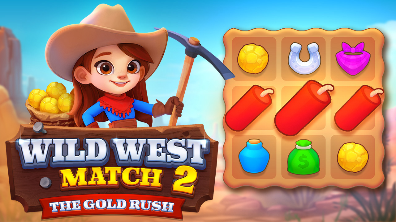 Play Wild West Match 2: The Gold Rush - Free Online Puzzle Game