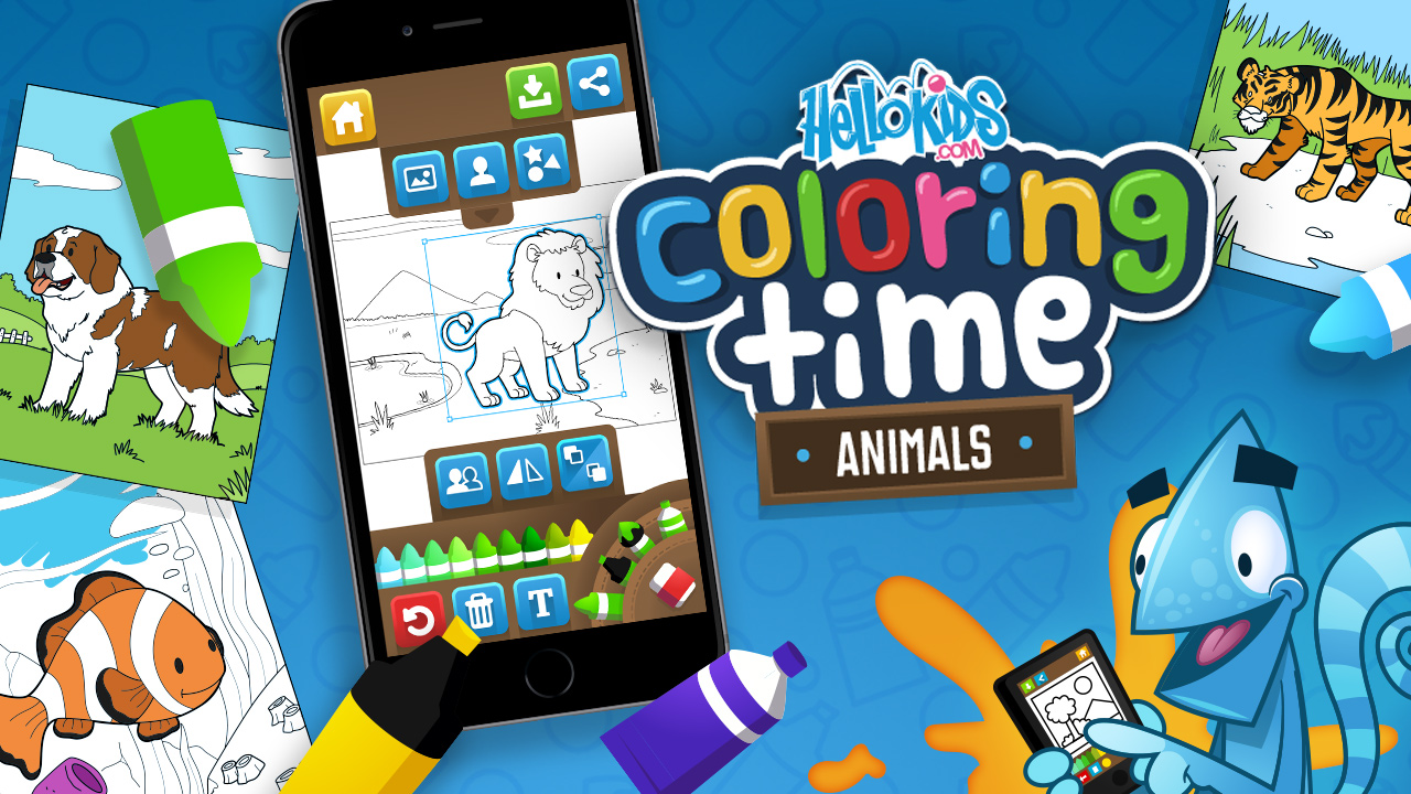 Play Coloring Time: Animals - Free Online Farm Game