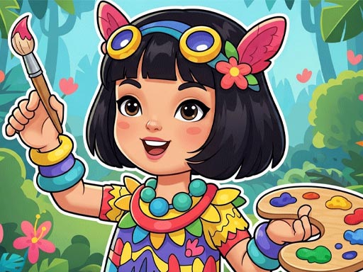 Jungle Girl: Coloring Pages - Play free online - CrazyGames-Poki